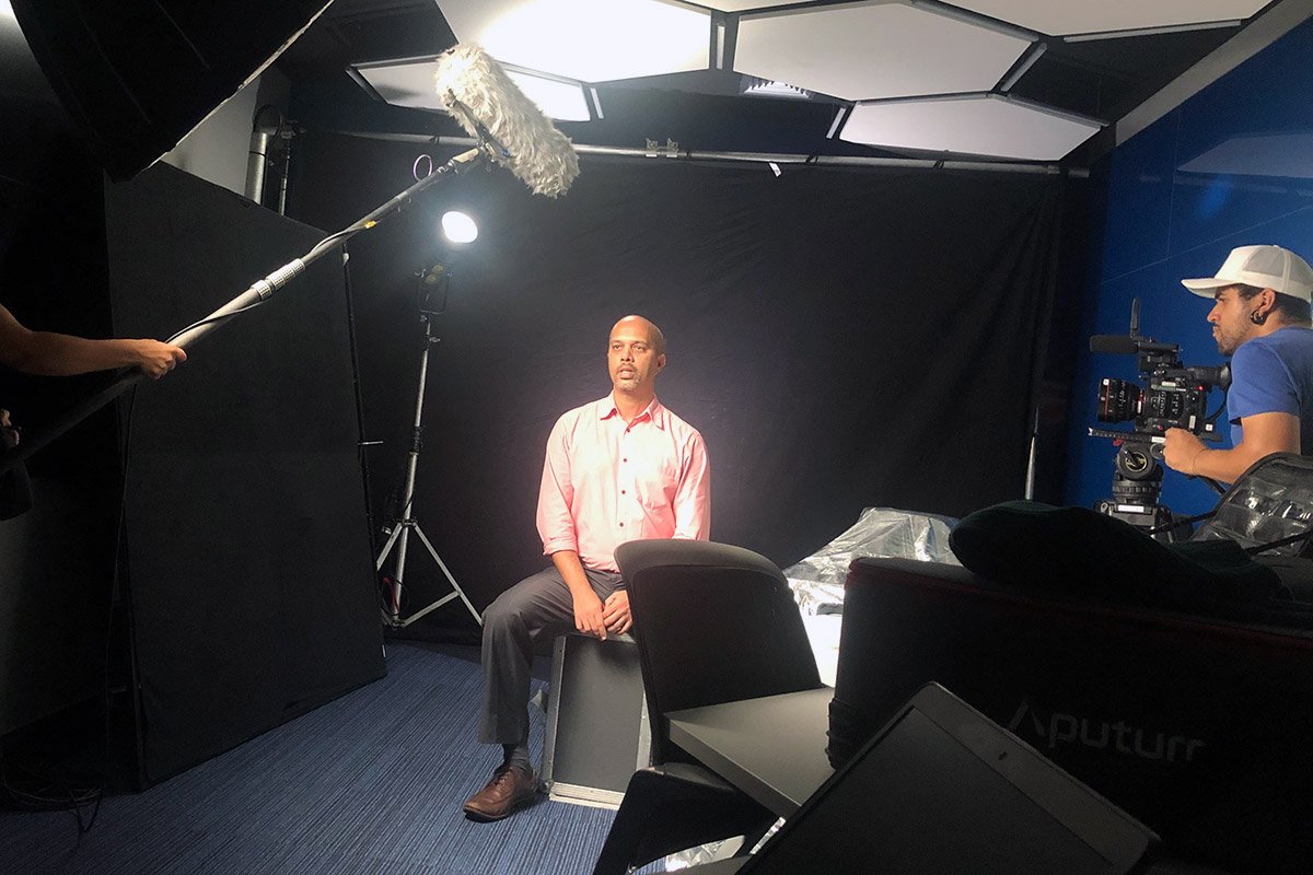 Filming at Facebook's Community Labs in Brazil