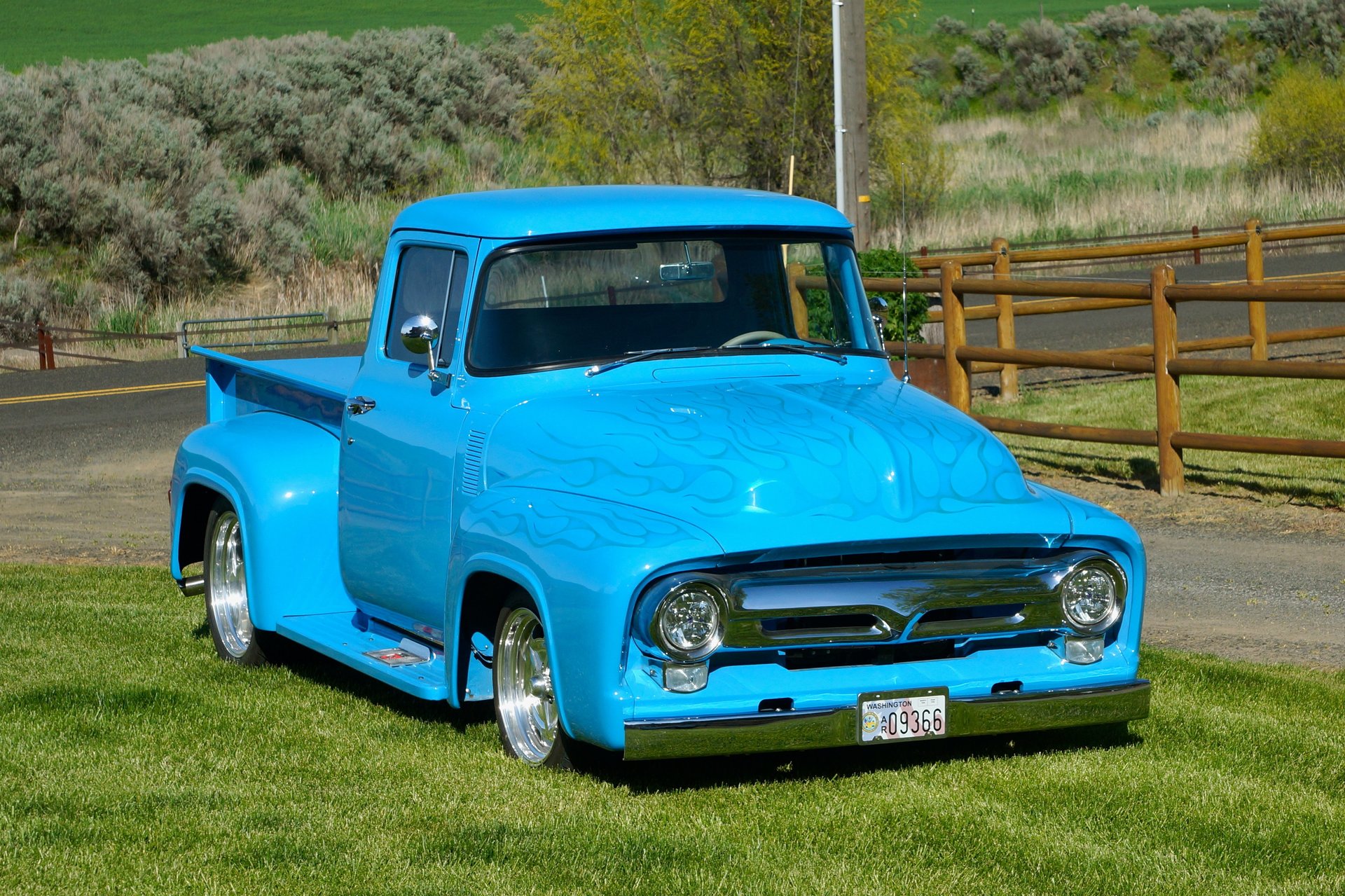 1956 Ford F-100 Blue