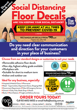 Social Distancing Floor Decals