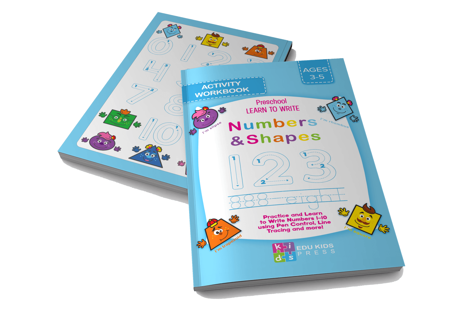 Exceptional Tracing Numbers 1-10 & Geometric Shapes For Kids WorkBooks