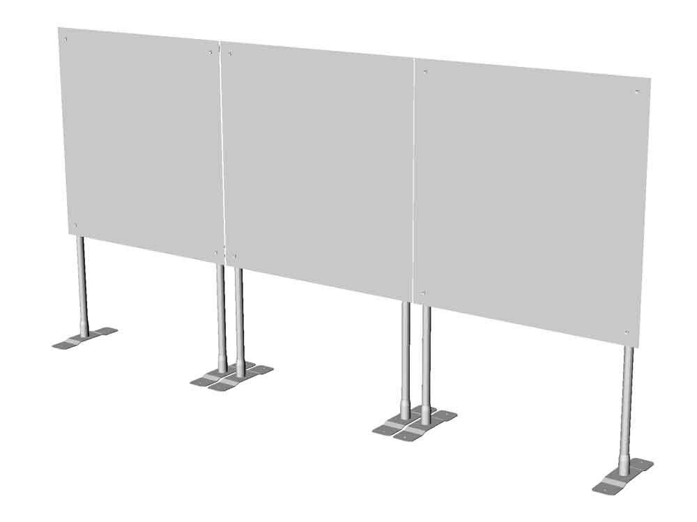 Mobile partition walls: exhibition and display partitions