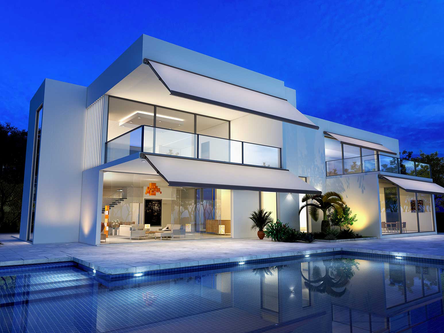 RA Lux with LED Illumination: High-Tech Lighting Awnings | UK