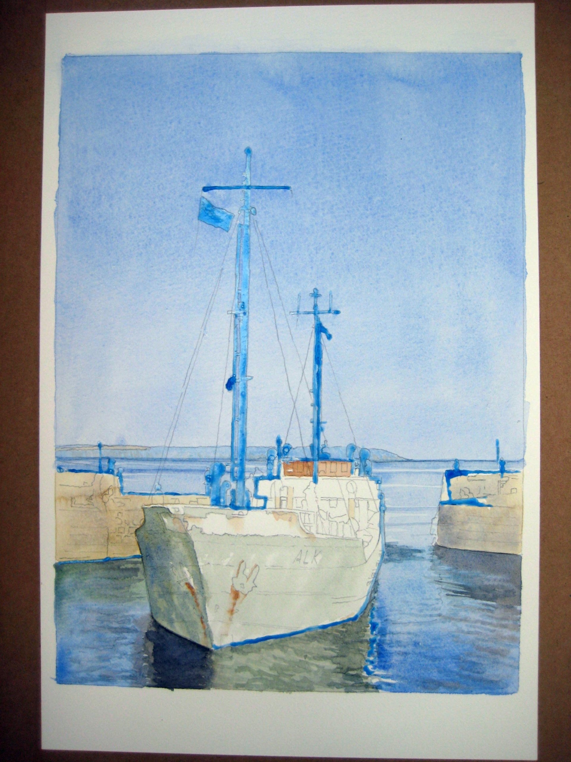 Watercolour painting Stage by Stage
