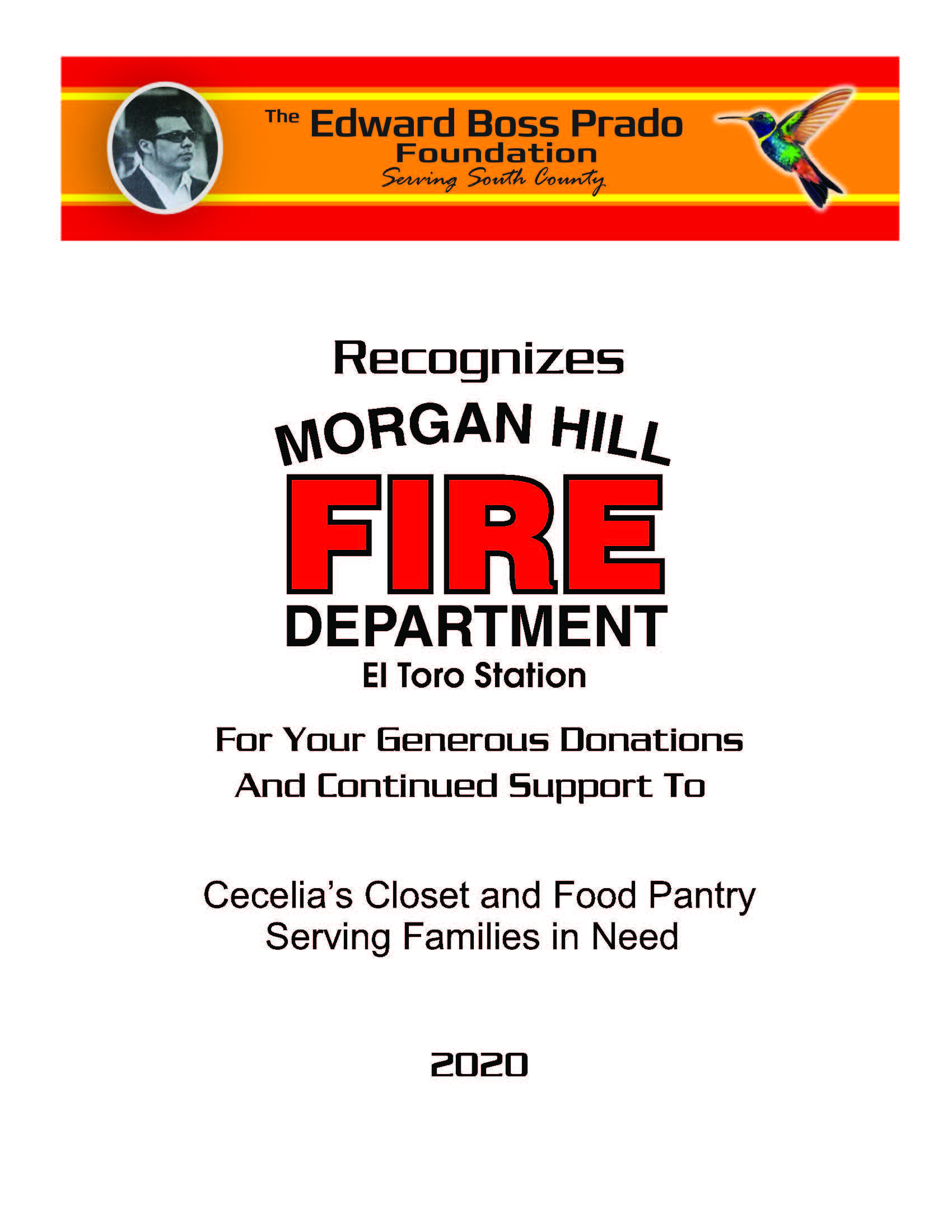 The Edward Boss Prado Foundation - Morgan Hill, CA - Supporters