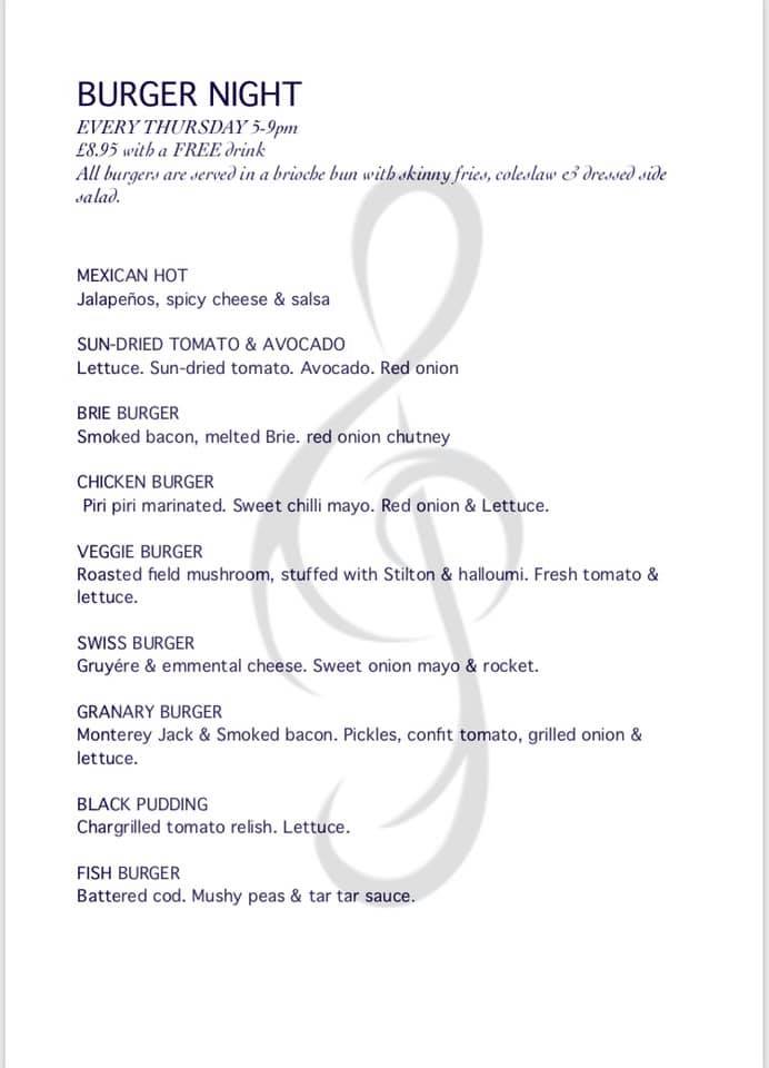 Pub Menu | The Granary