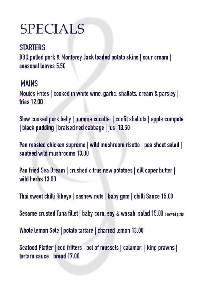 Pub Menu | The Granary