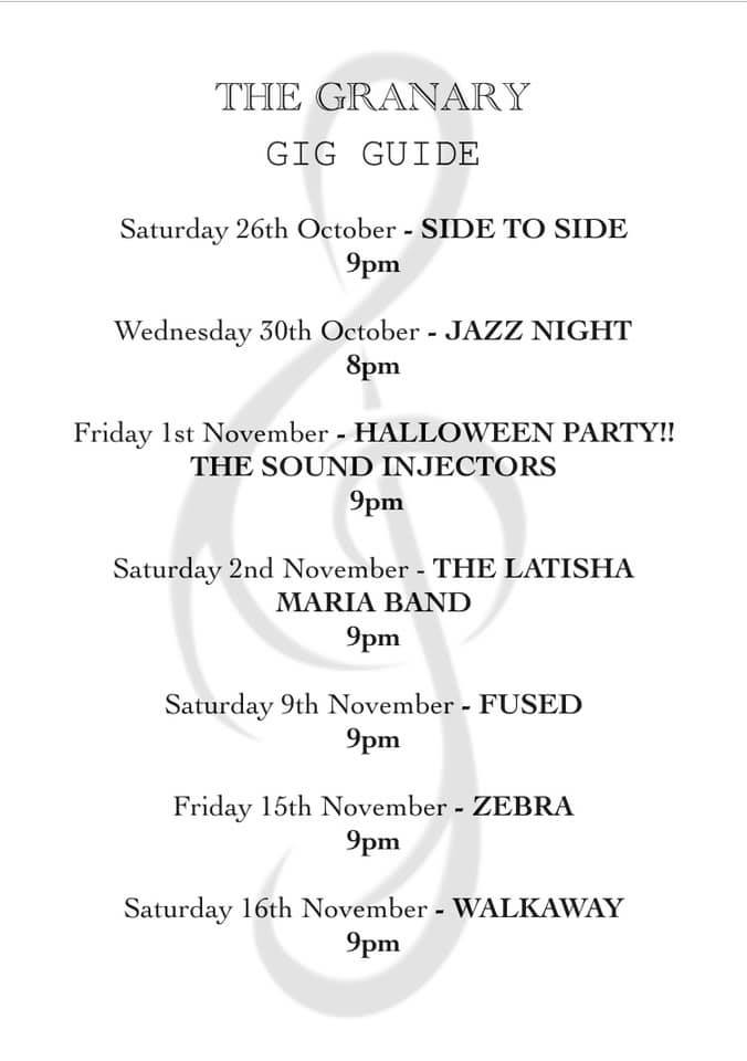 Pub Menu | The Granary