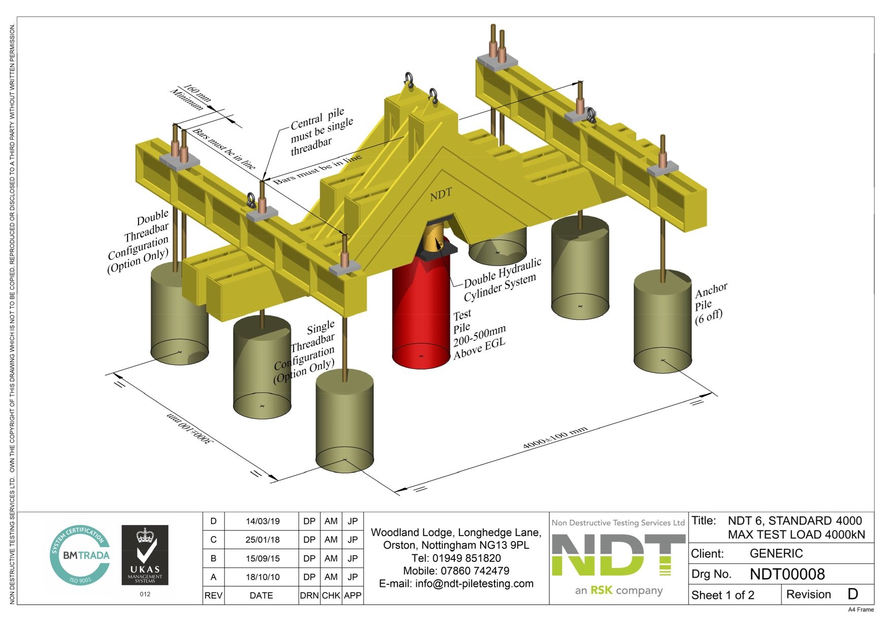 Drawings and schematic layouts of static pile testing by the experts in ...