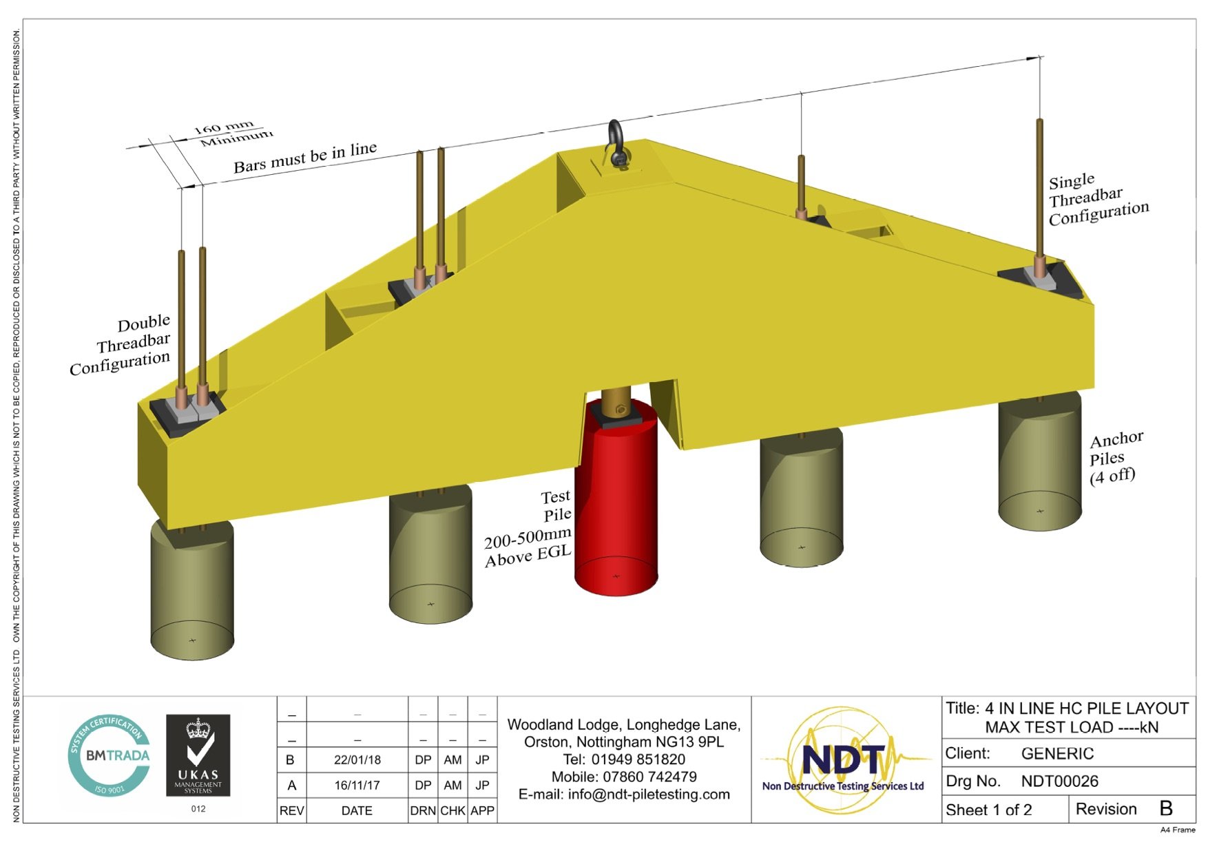 Drawings and schematic layouts of static pile testing by the experts in ...