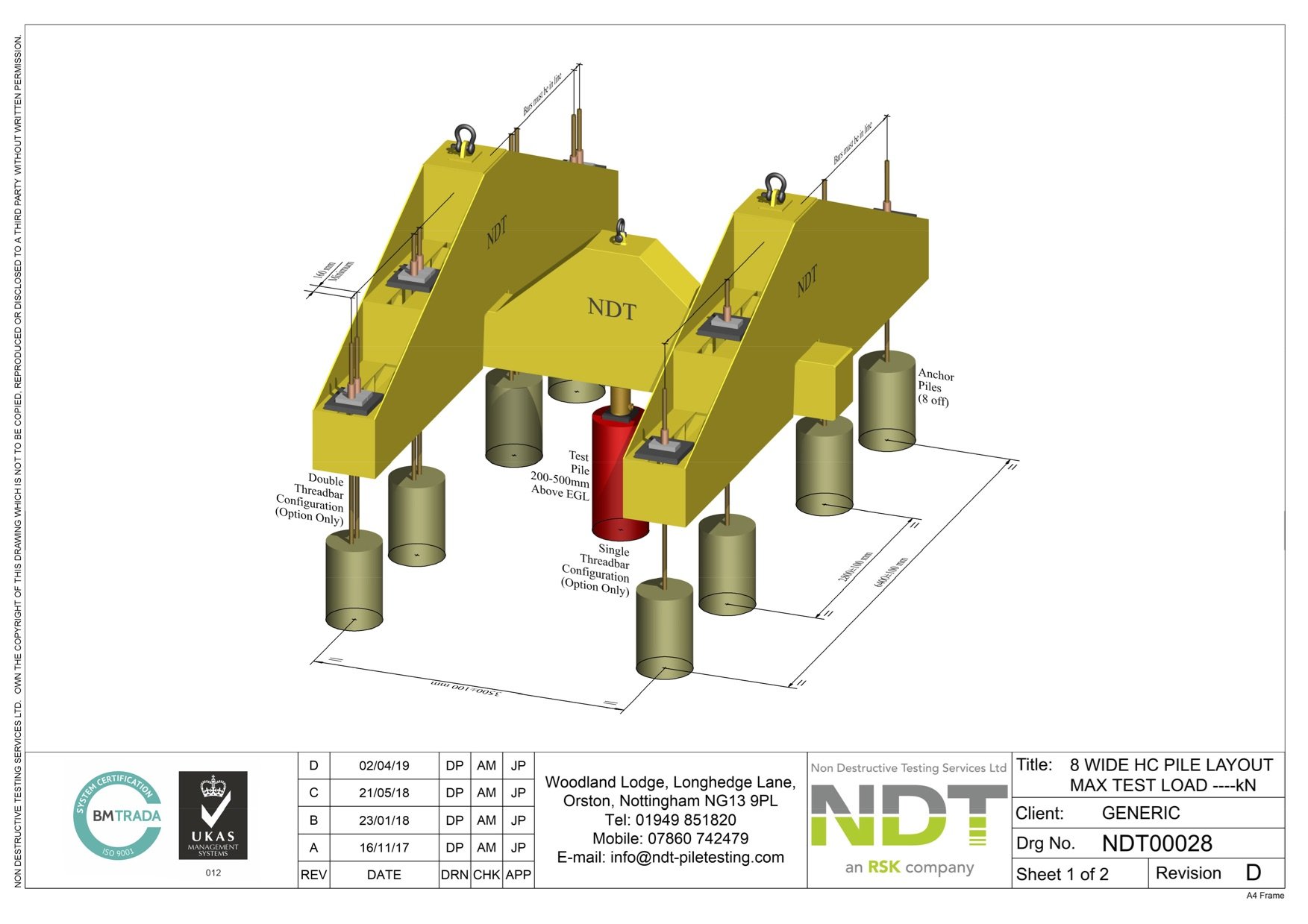 Drawings and schematic layouts of static pile testing by the experts in ...