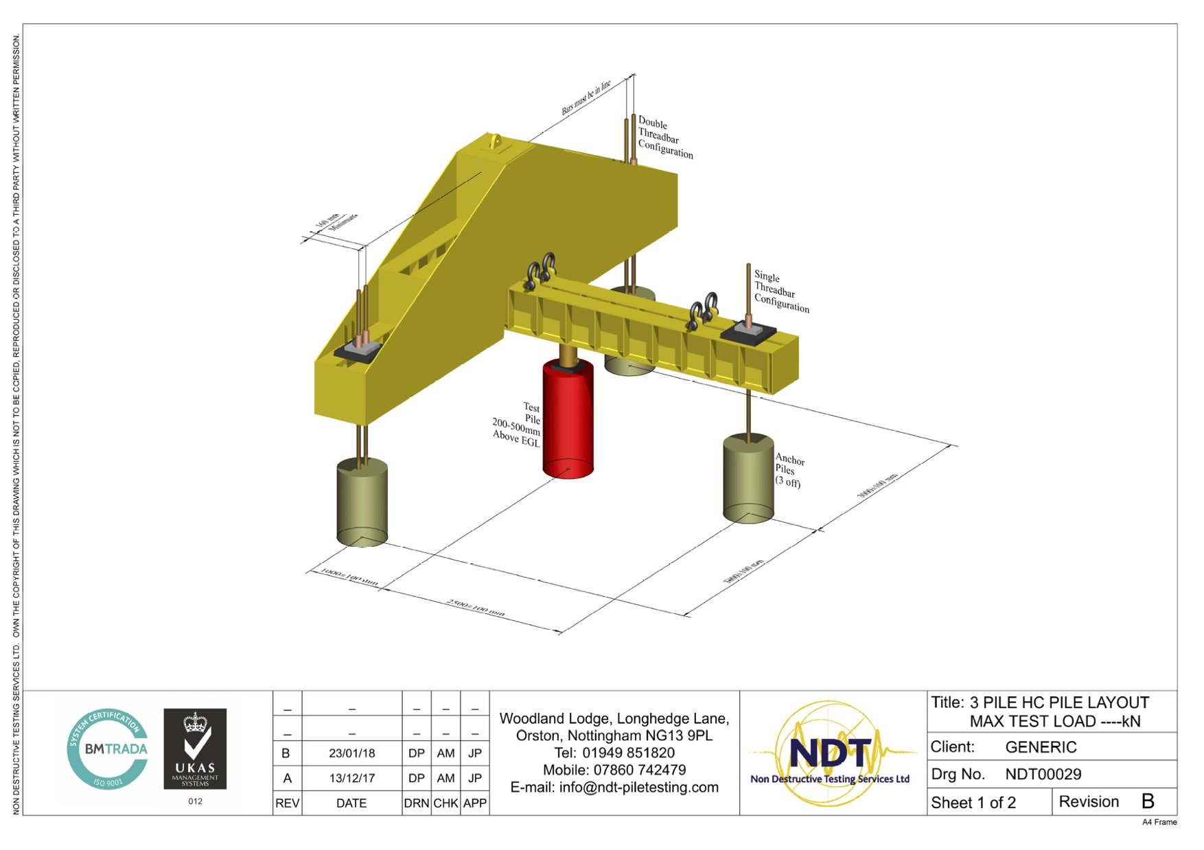 Drawings and schematic layouts of static pile testing by the experts in ...