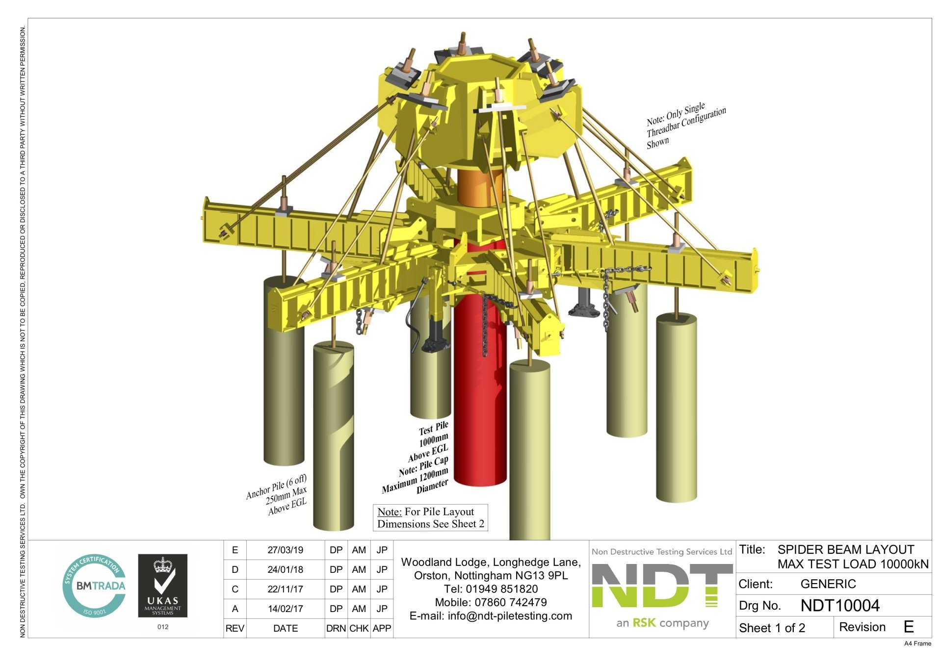 Drawings and schematic layouts of static pile testing by the experts in ...
