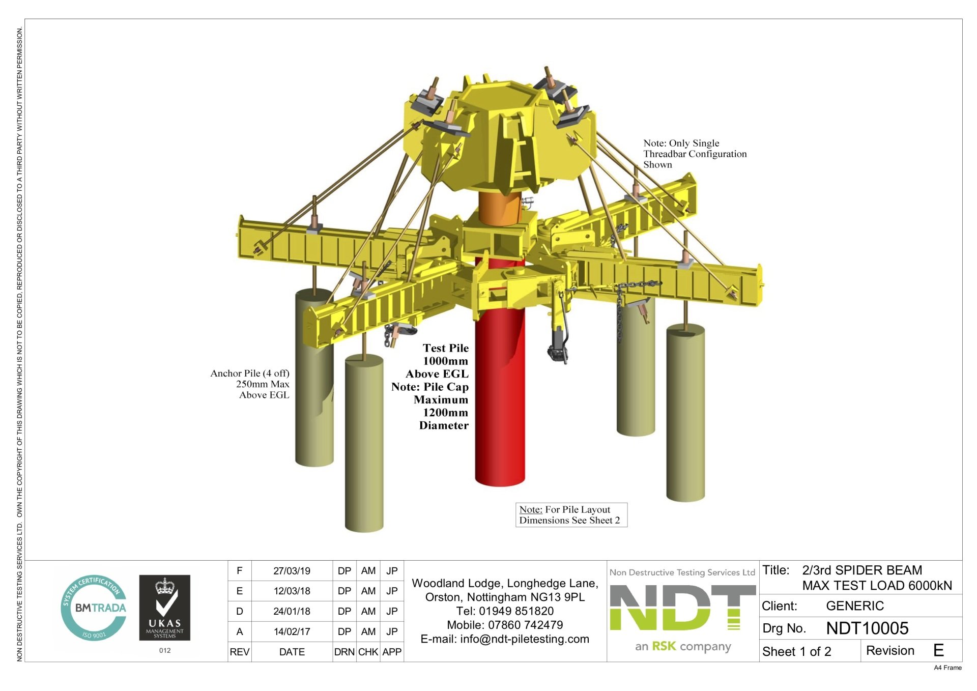 Drawings and schematic layouts of static pile testing by the experts in ...