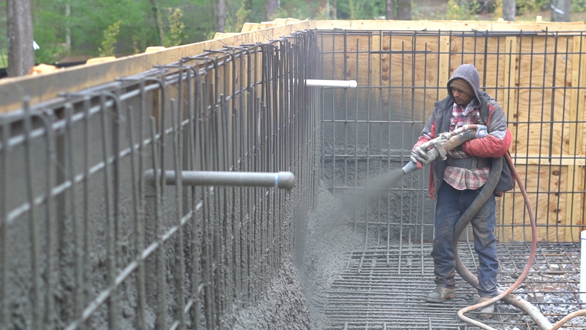 Watch how the Shotcrete Achieves Form and Function
