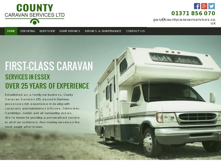 First-class caravan services in Essex by County Caravan Services LTD