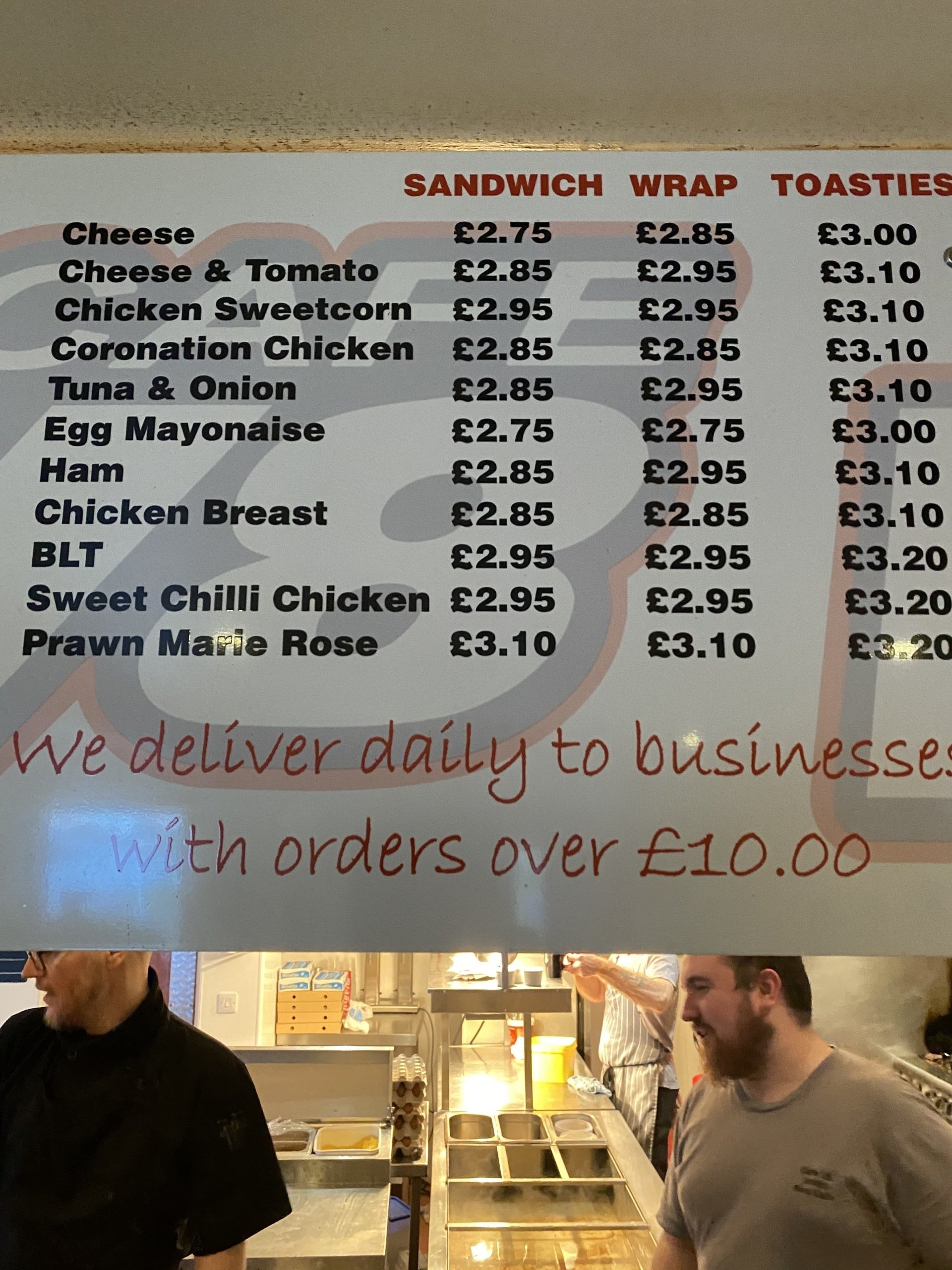 Takeaway | Breakfast | Lunch | Dinner | Inverness