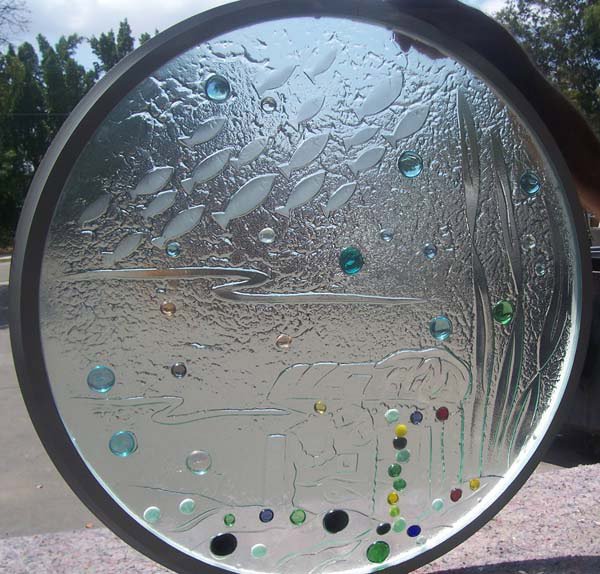 Slumped Textural Glass in Sydney | Spectrum Art Glass