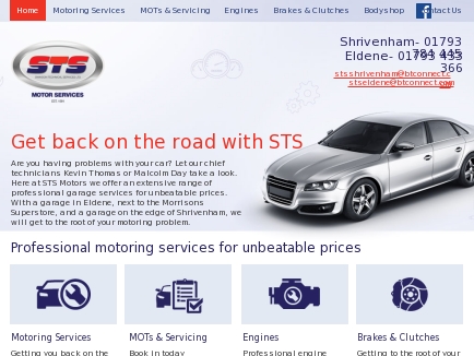 Home | STS Motor Services | Getting you back on the road | Swindon