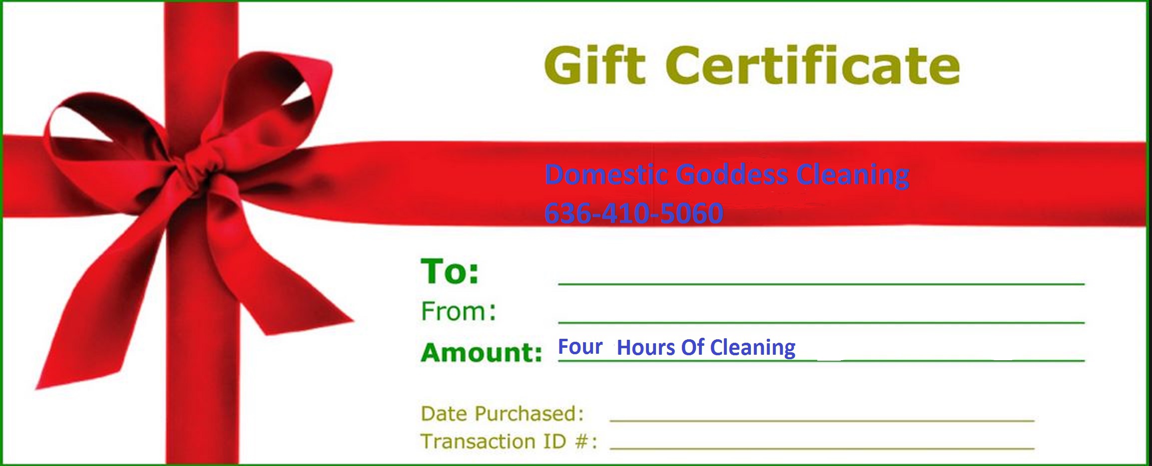 House Cleaning Gift Certificate Template Free