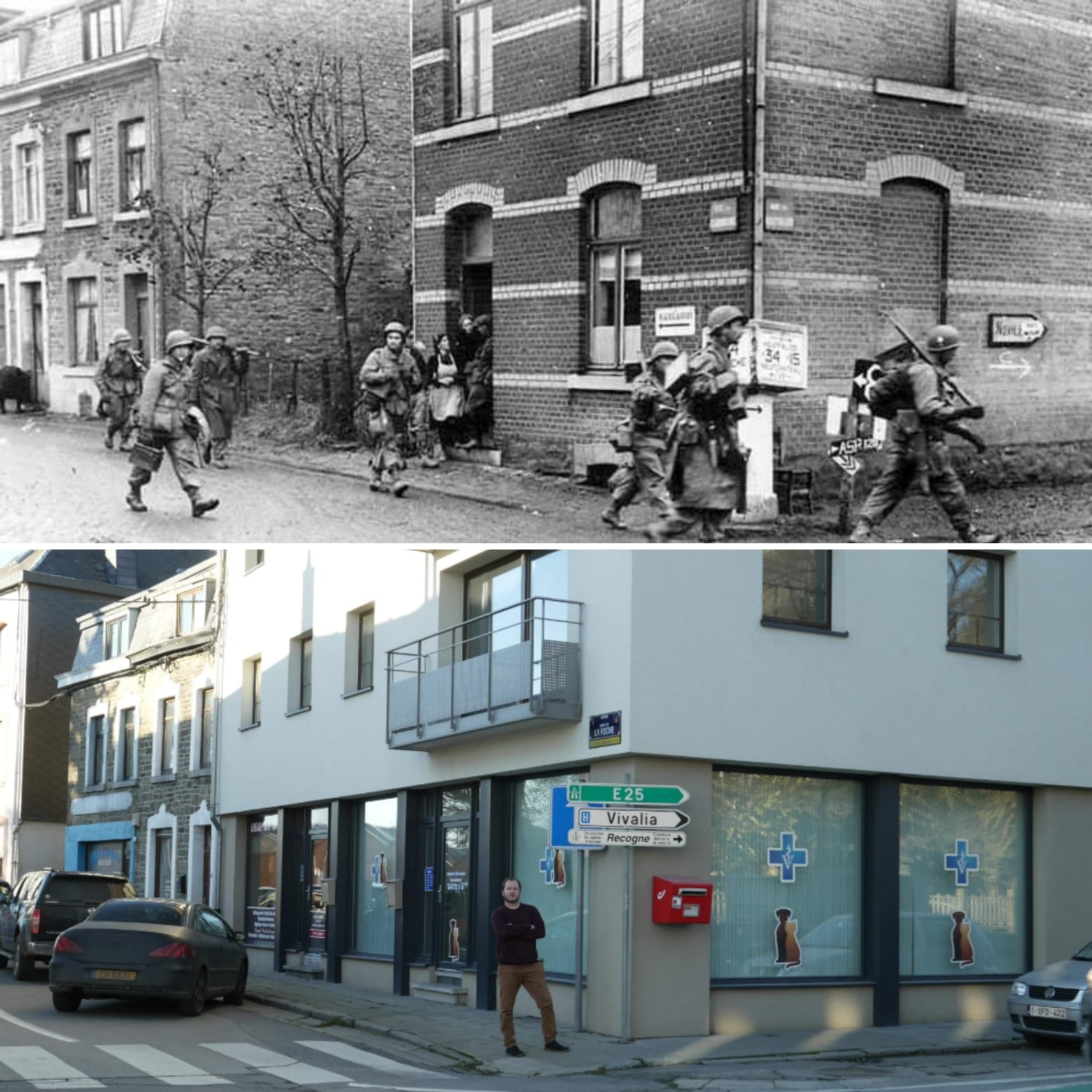 Battle of the Bulge: Bastogne WWII Then & Now