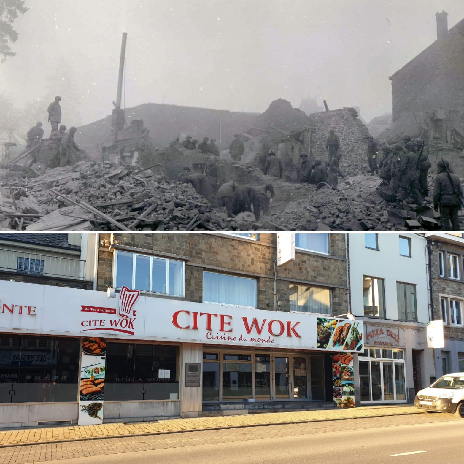 Battle of the Bulge: Bastogne WWII Then & Now