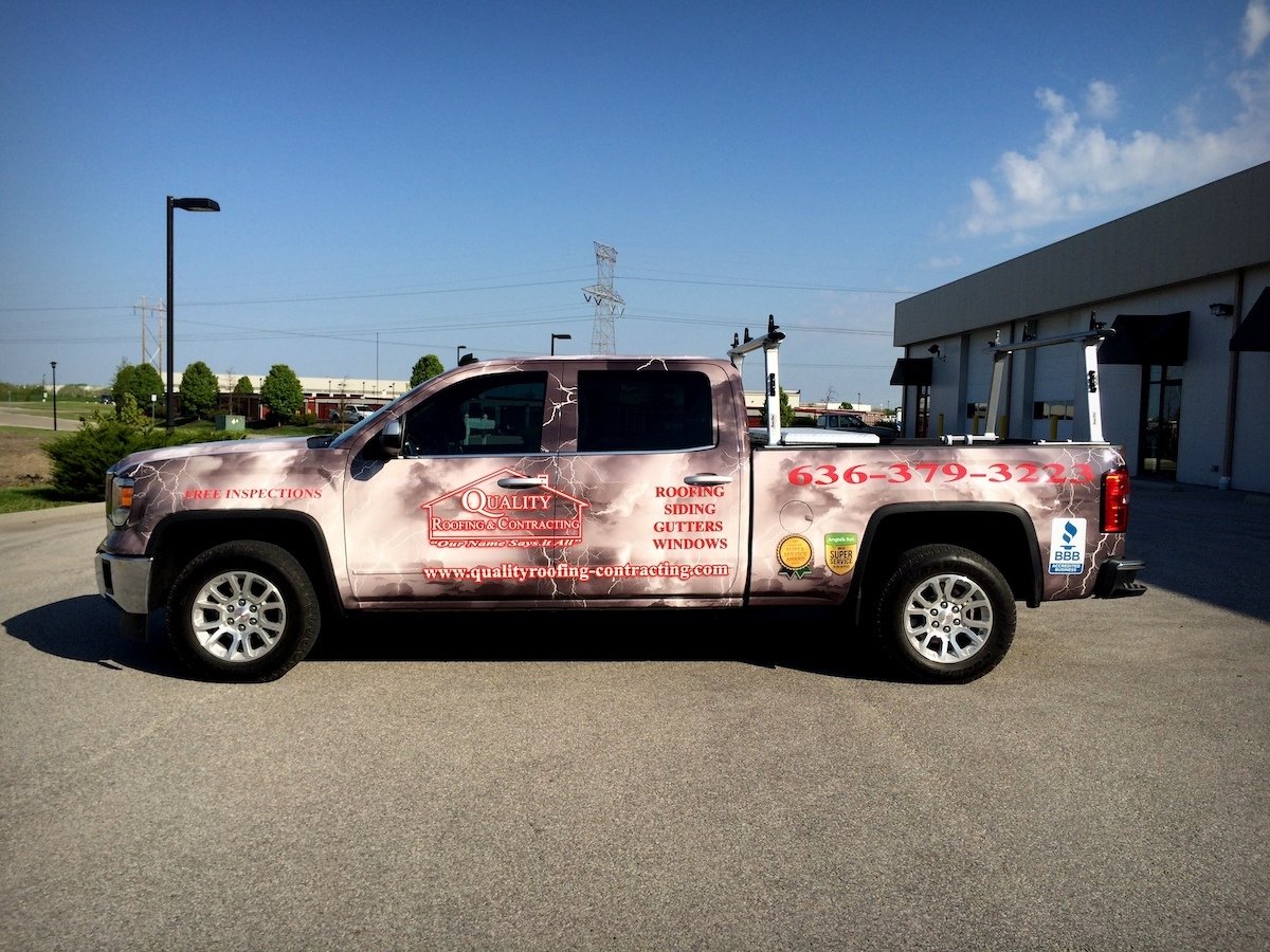 Roofing Company Vehicle Wraps