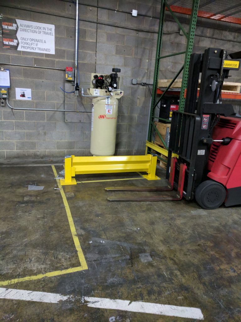 Single High Warehouse Guard Rails | P Strouth LLC
