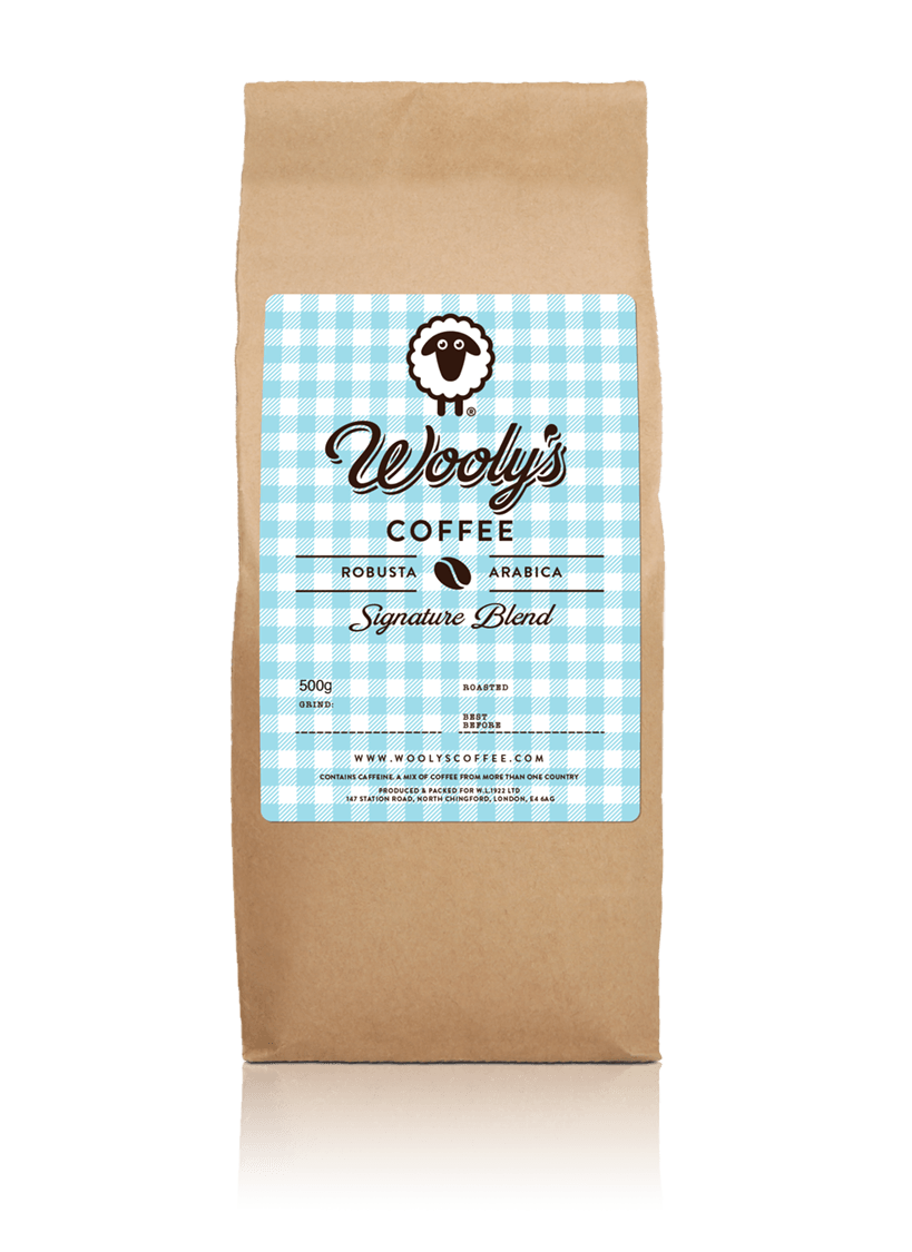 Wooly's Fresh coffee roasted in a traditional drum roaster in small ...