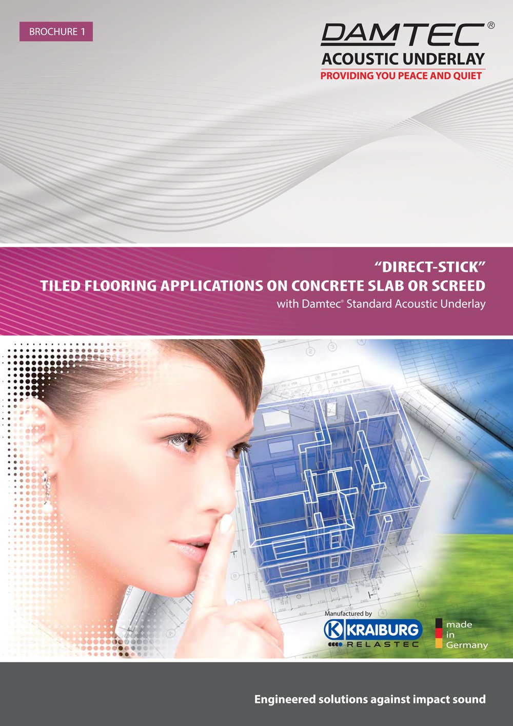 Direct Stick Tiling Applications | Damtec Acoustic Underlay- Impact ...