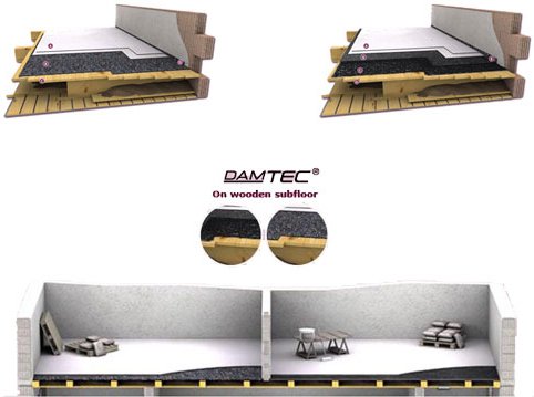 Application on Timber Substrate | Damtec Acoustic Underlay- Impact ...