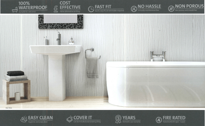 Shower Panels Internal wall cladding for bathrooms Splash panel Decors