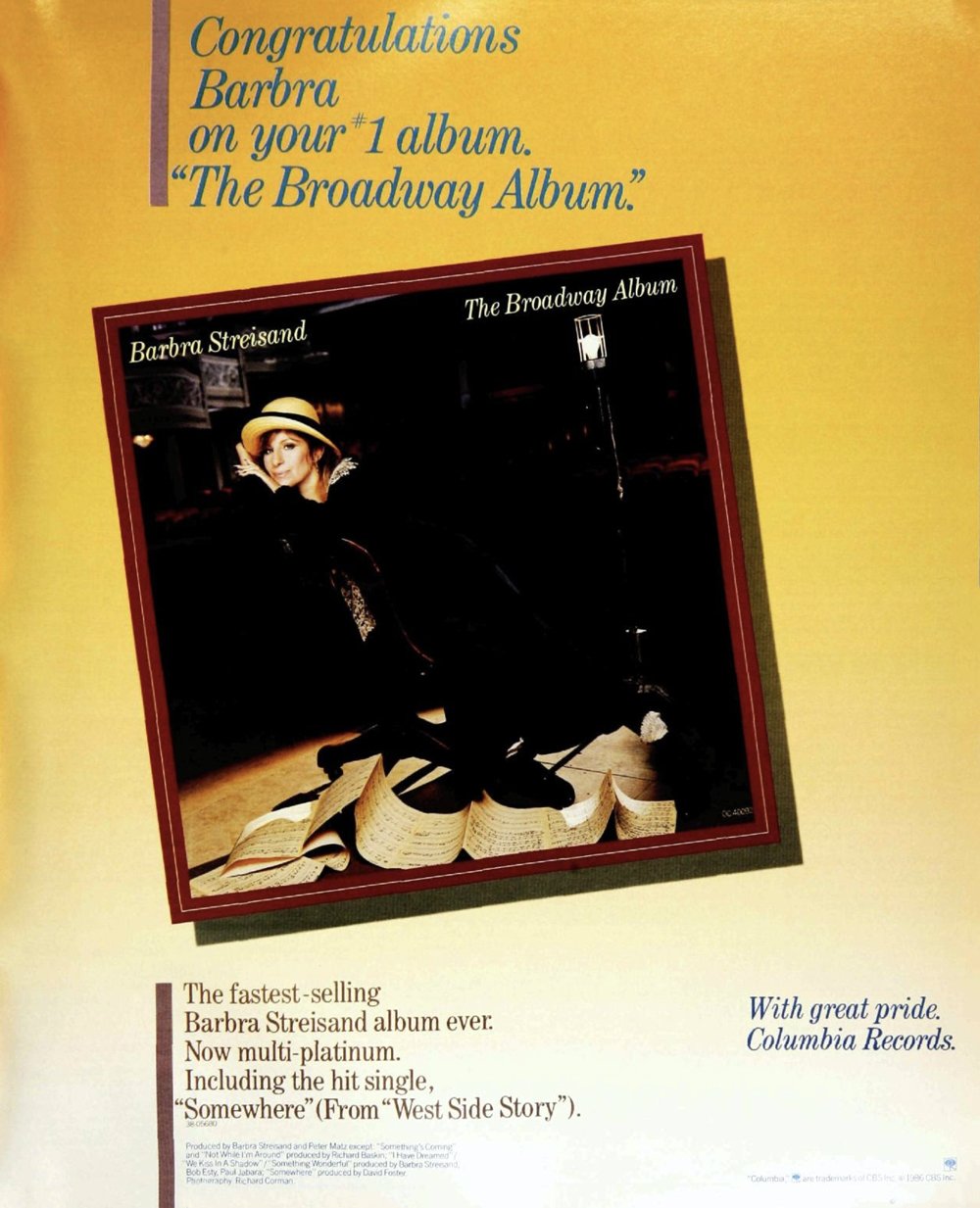 Barbra Archives | The Broadway Album 1985
