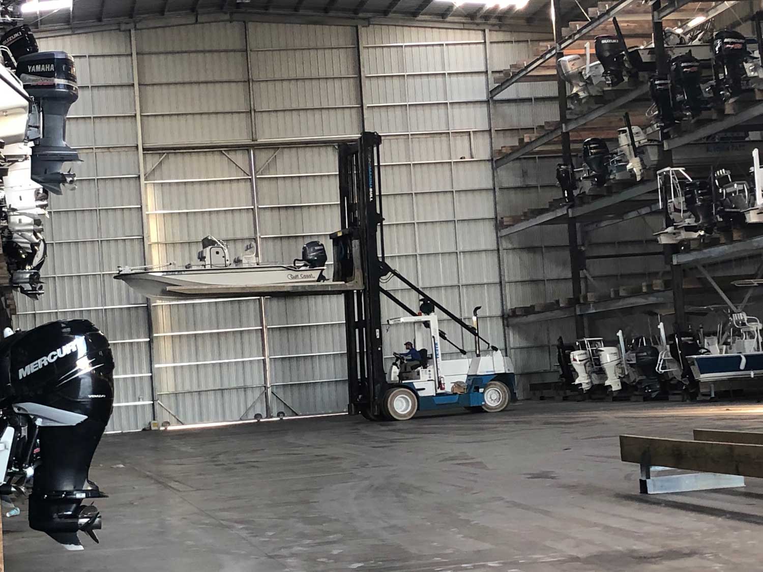 Boat storage, wet slip rental, at Cove Harbor Marina