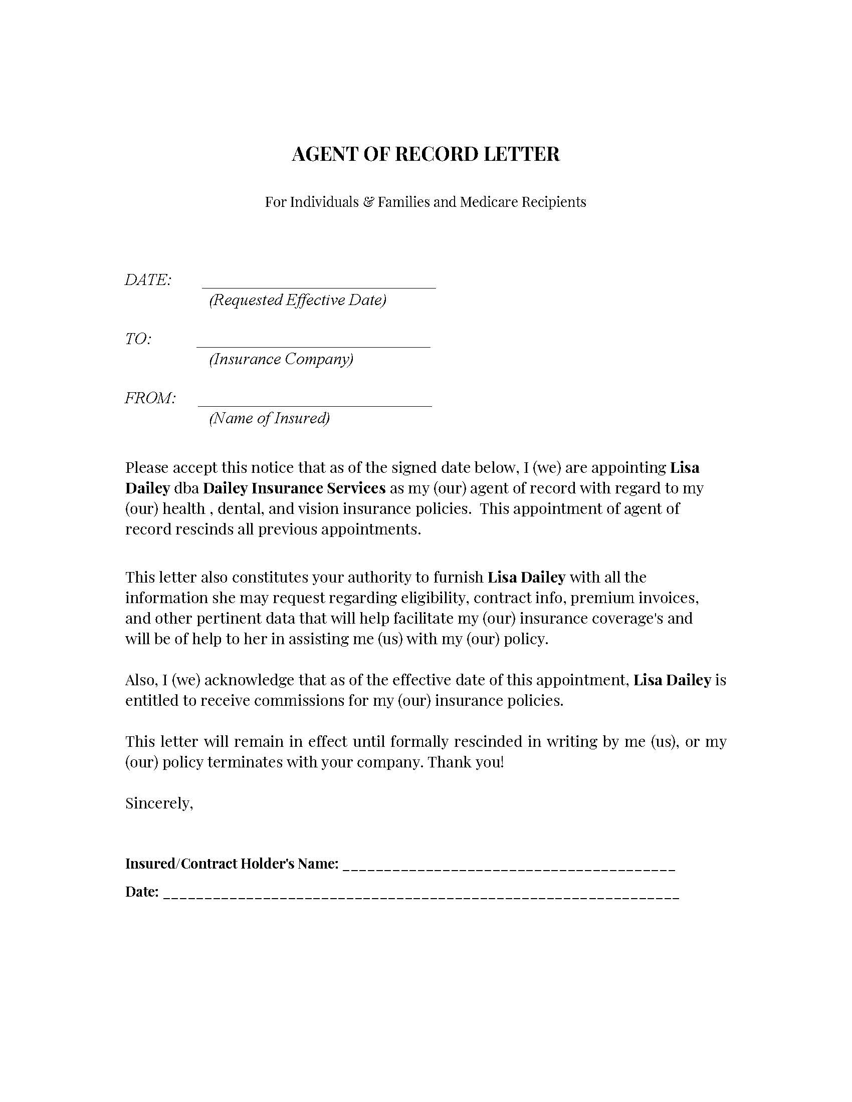 Lisa Dailey Insurance Services - Download Forms