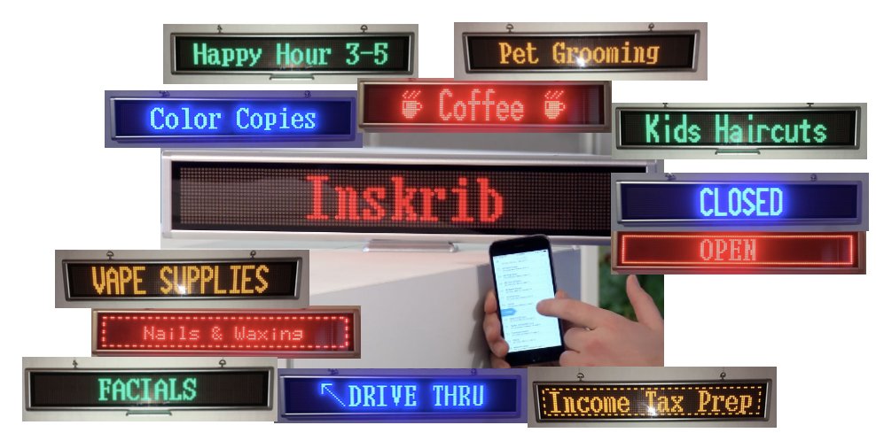 Programmable LED Sign, LED Display | Inskrib, Inc.