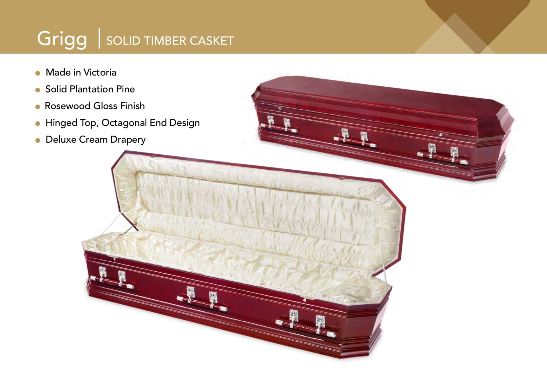 Darryl Wagstaff Funerals Coffin Range | Maryborough