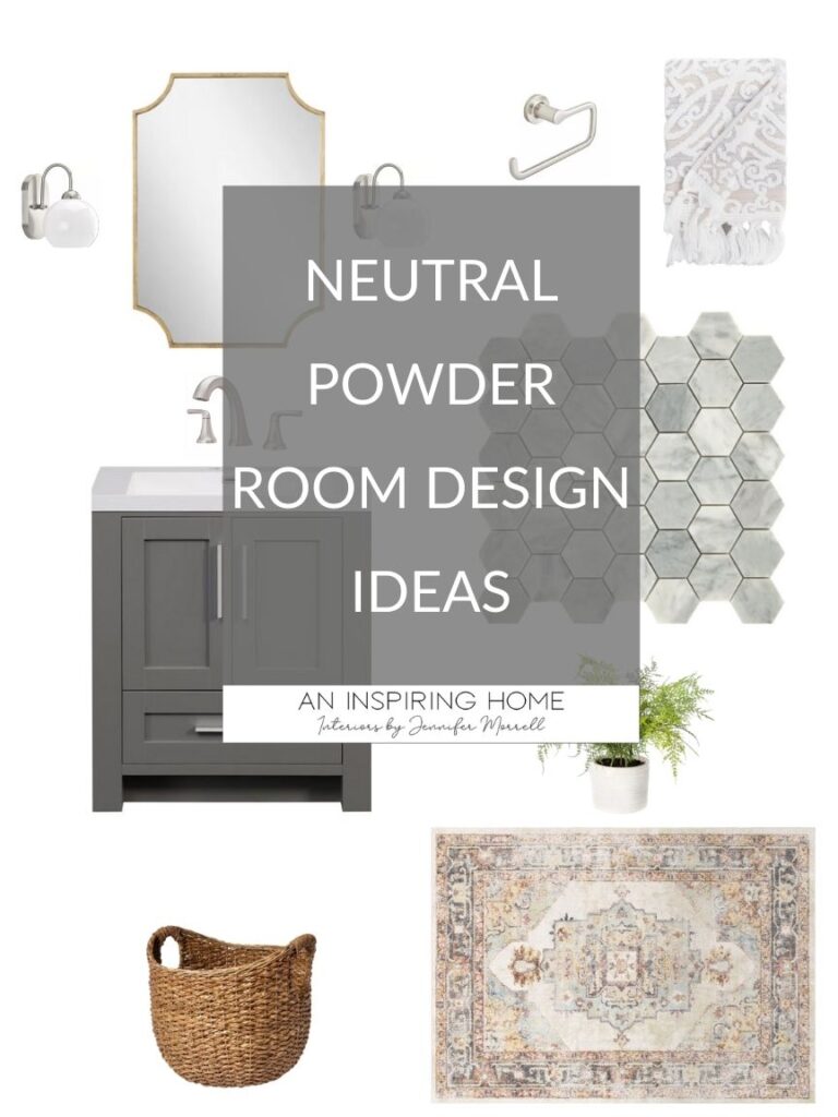 Neutral Powder Room Design Ideas