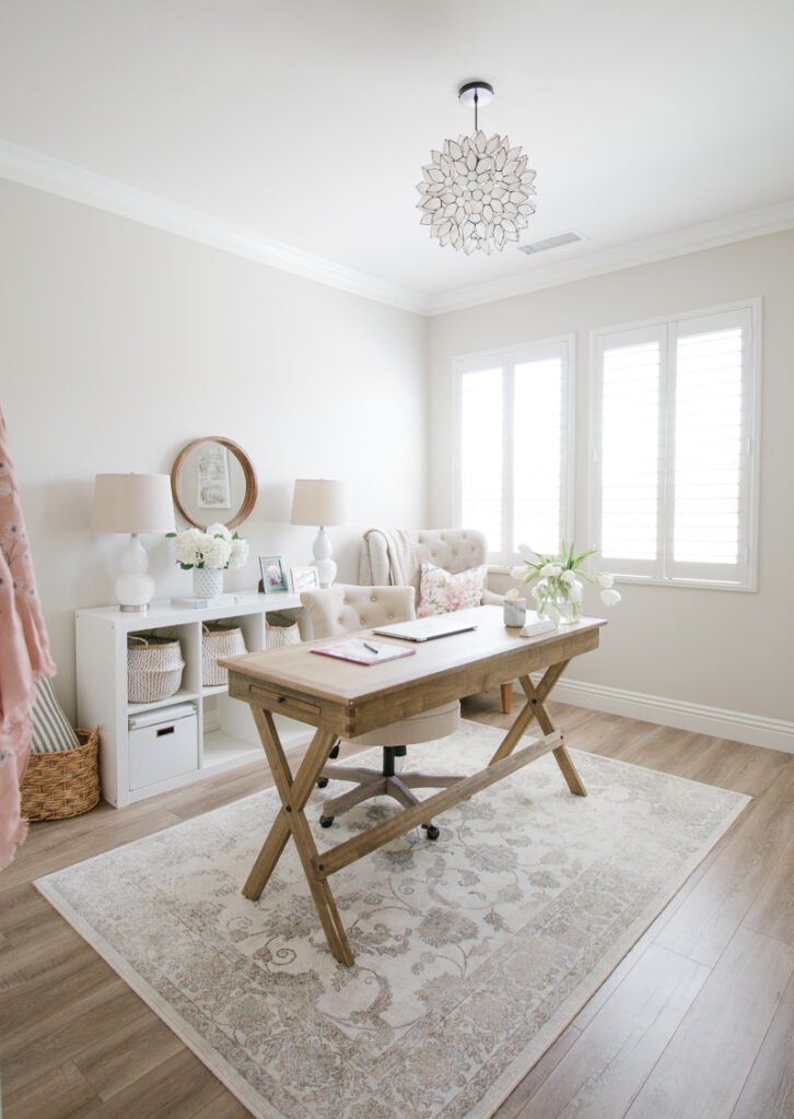 Warm and Inviting Transitional Home Office Ideas