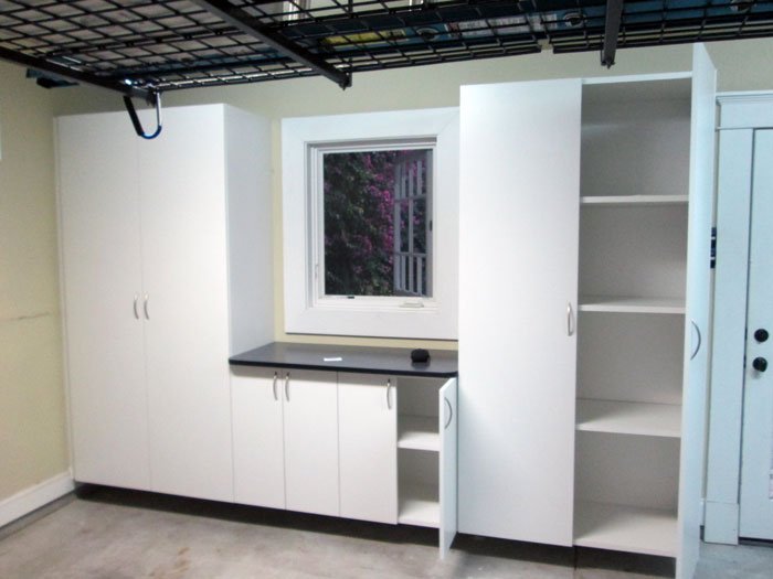 Custom Garage Cabinets Make Room for the Car!