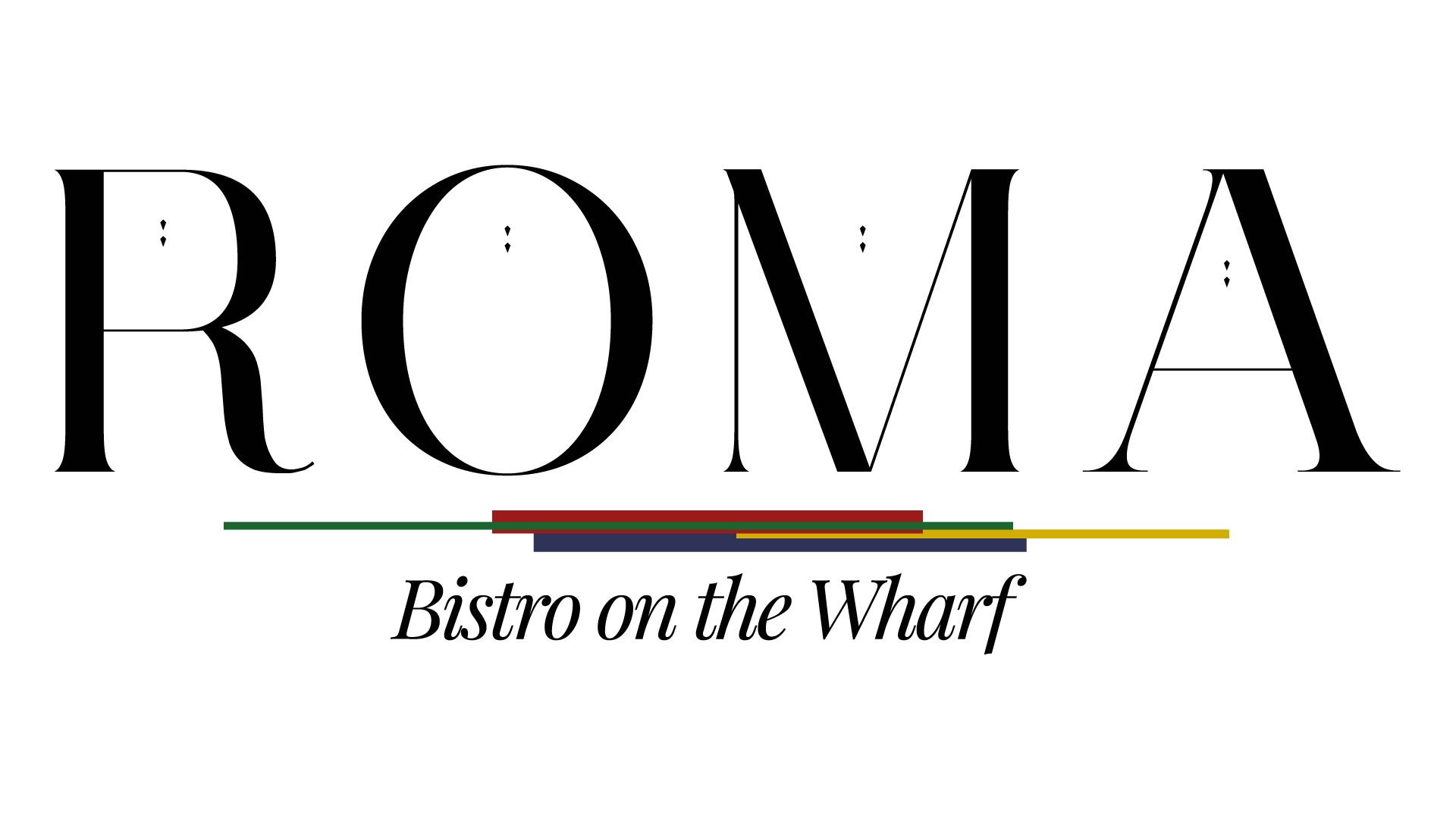 Website of ROMA Bistro on the Wharf