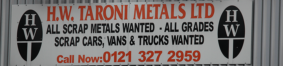 Scrap metal recycler | H.W Taroni Metals Ltd