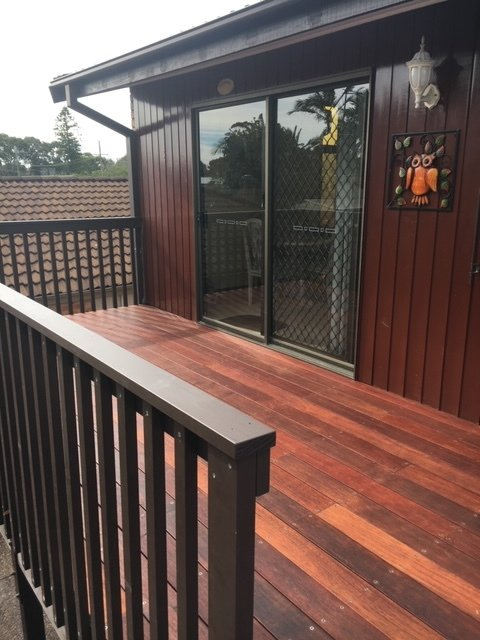 Renovated Verandah with Merbau Decking in San Remo