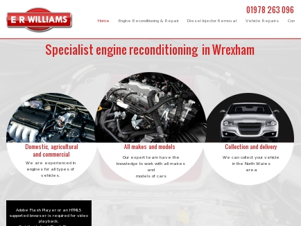 Engine mechanics in Wrexham, North Wales at E.R Williams