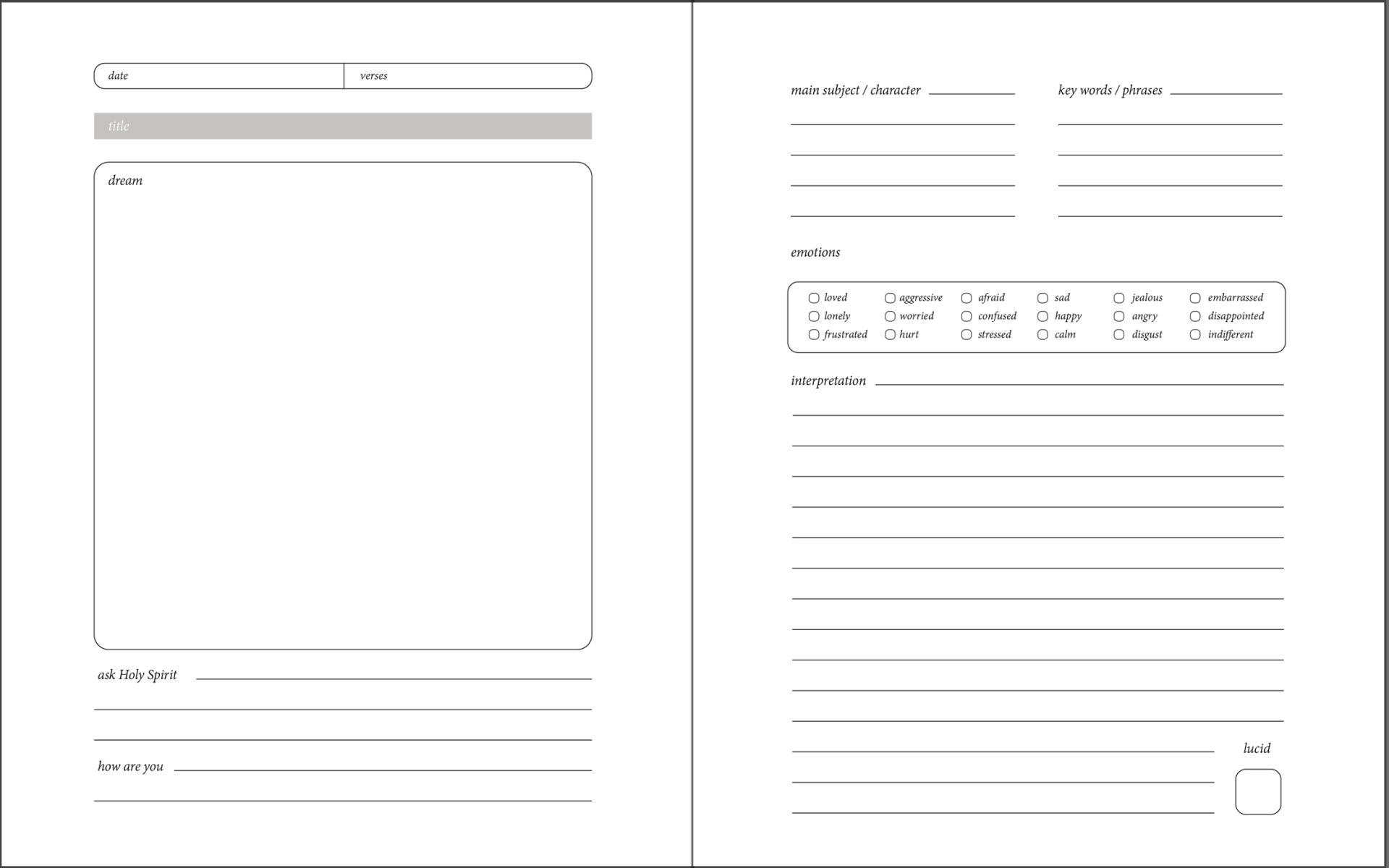 Dream Journal - Helps you break down and better interpret dreams