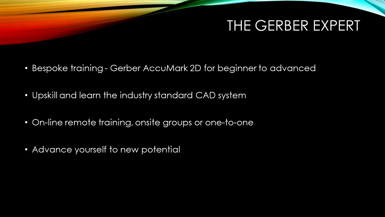 Gerber AccuMark Training and Creative Pattern Cutting service including ...