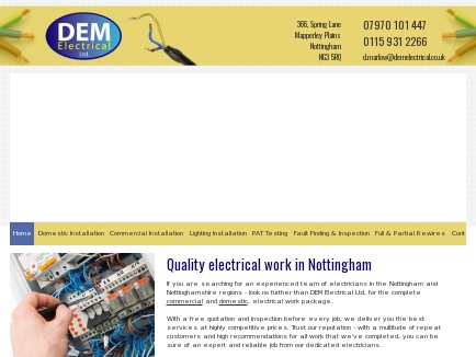 Electrical Work in Nottingham | DEM Electrical Ltd