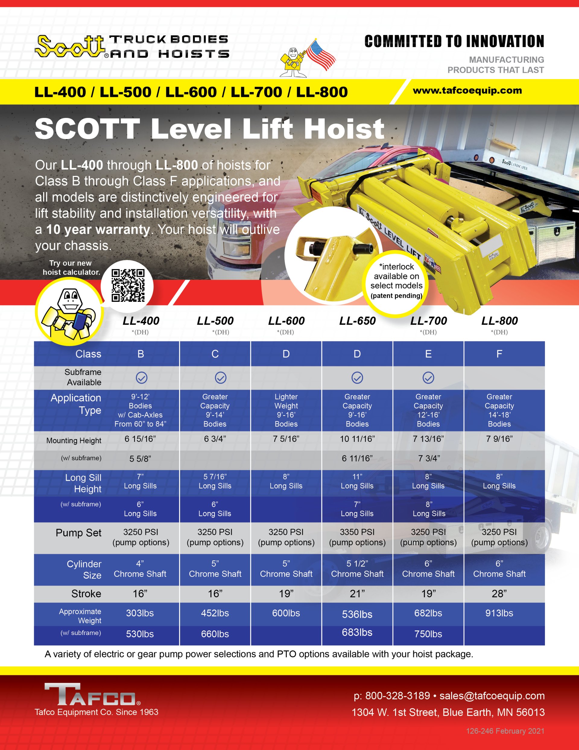 Why Scott Hoists? LL400 - LL3000 models