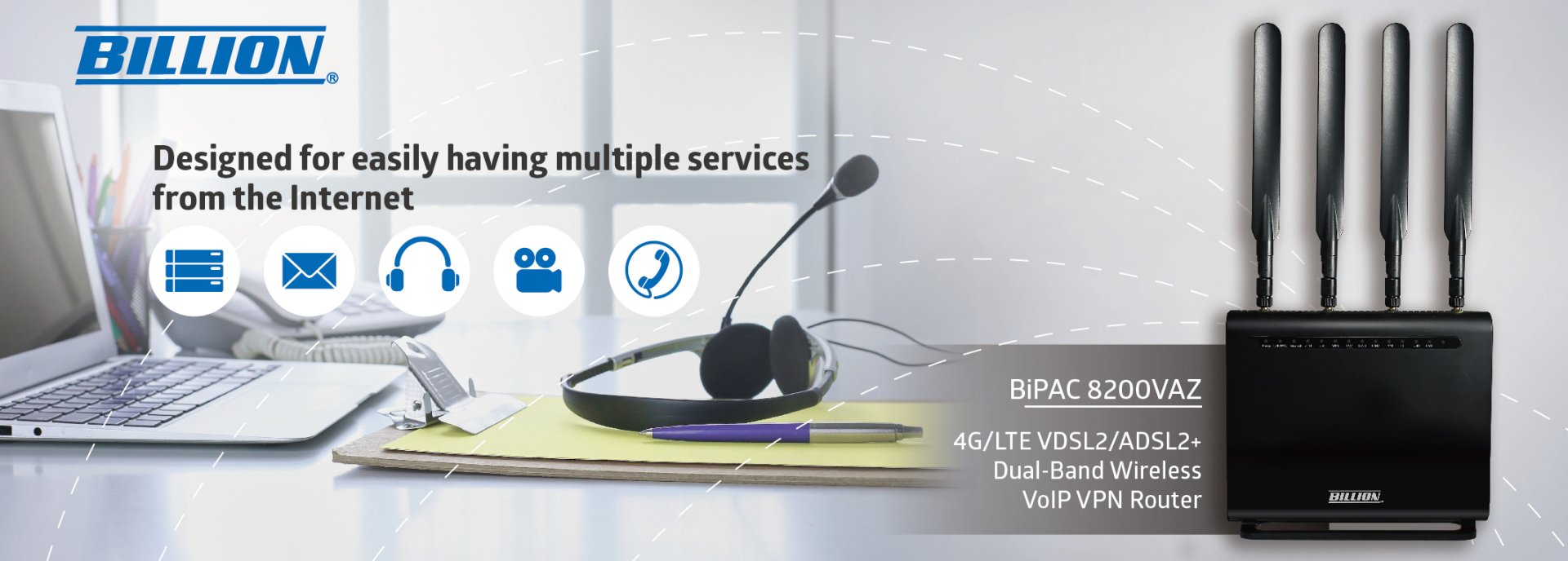 Billion Electric Announces A New LTE VDSL2/ADSL2+ Dual-Band Wireless ...