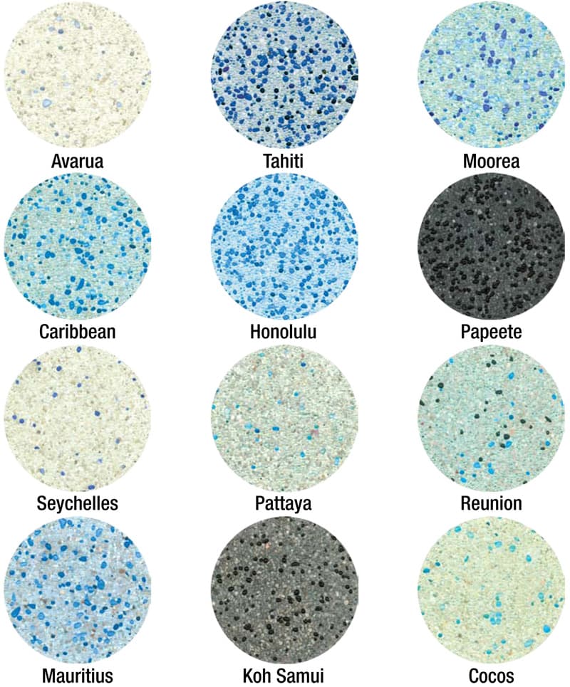 Pool Coating Colour Chart | Concrete Colour Solutions