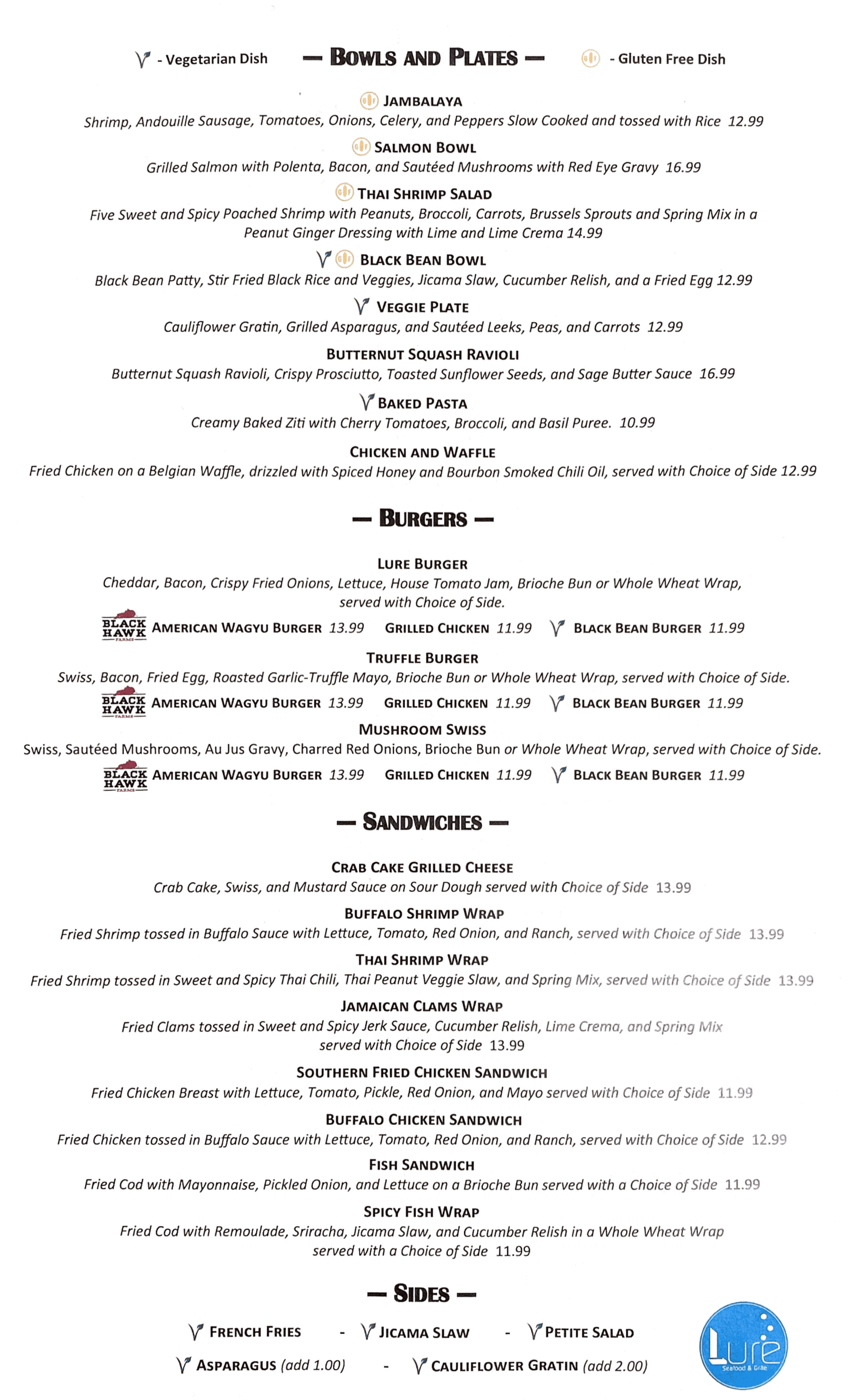 Lure Seafood and Grille | Owensboro, KY